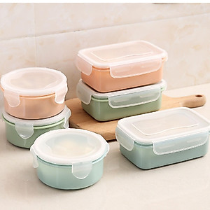 SUNFECILI Food Storage Containers With Lids Bento Box Lunch Boxes Mini Refrigerator Organizer With Lid Bento Boxes With Leak Proof Locking Lids Rectangular Airtight Food Storage Box