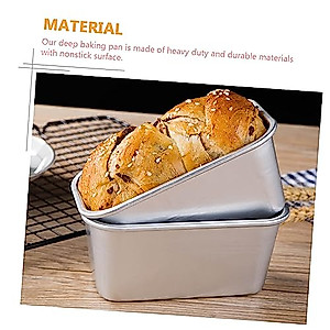 Cabilock 1pc Toast Mold Cheesecake Mini Baking Pans Burger Mold Bread Baking Tin Oven Rectangular Bread Toasting Molds Bread Baking Mold Kitchen Supplies Silver Household Aluminum Alloy Set