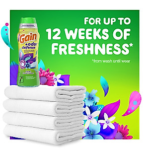Gain flings Laundry Detergent Pacs with Odor Defense, Super Fresh Blast, 76 Ct + Gain + Odor Defense Scent Booster Beads, Super Fresh Blast, 26.5oz + Gain Dryer Sheets, Super Fresh Blast, 240 Ct