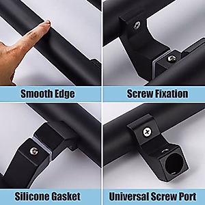 Contemporary Interior Exterior Front Door Handle, Glass Shower Push Pull Door Handle, Heavy Duty Sliding Barn Door Handles, Double Sided, 24/31/39/47/59 Inch Long (Brushed Black 50cm/19.7in)