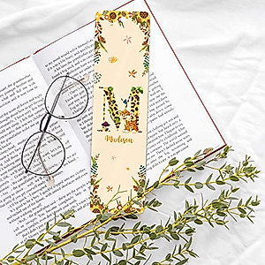 GOLEEX Personalized Initial Bookmark Leopard Magnetic Bookmarks Customized Name Letter Page Markers Cute Reading Gifts for Book Lovers Students Women Teens Adults at Christmas