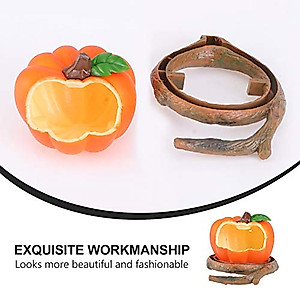 POPETPOP Pet Birds Feeder Bowl Plastic Bird Food Feeding Bowl Feed Cup for Parrots Cockatiels Conure Hamster Small Animal Drinking Water Container for Birds Cage Accessories Orange Pumpkin