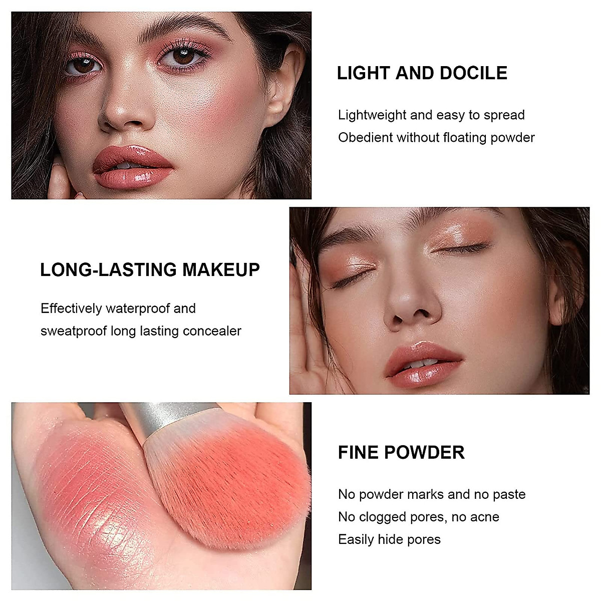 12 Colors Blush Palette,Highlighter Blush Powder Makeup,Long-Wearing,Smudge Proof,Natural-Looking,Blendable Cruelty-Free Matte Finish,Contour and Highlight Blush Palette Face Cosmetics Makeup