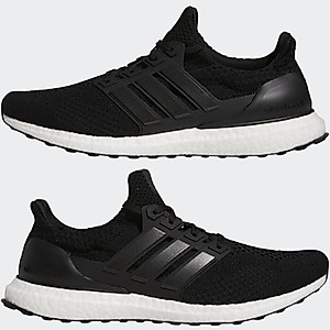 adidas Men's Ultraboost 5.0 DNA Shoes Running, Black/Black/Beam Green, 10