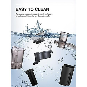 Juicer Machine, 800W Centrifugal Juicer Extractor with Wide Mouth 3” Feed Chute for Fruit Vegetable, Easy to Clean, Stainless Steel, BPA-free (Black)