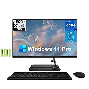 Lenovo IdeaCentre 3 Business All-in-One Desktop Computer PC [Windows 11 Pro], 27" FHD Touchscreen, 13th Gen Intel 10-Core i7-13620H, 64GB RAM, 2TB PCIe SSD, Wi-Fi 6, BT 5, 5MP Webcam, RJ-47, w/Battery