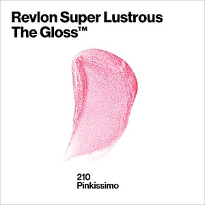 Lip Gloss by Revlon, Super Lustrous The Gloss, Non-Sticky, High Shine Finish, 210 Pinkissimo, 0.13 Oz