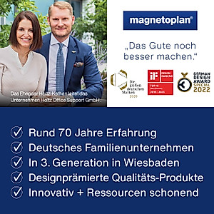 magnetoplan Smiley Face Magnets Diameter 40 mm Pack of 6, Yellow/Black