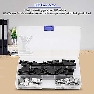 Tomantery 4 Pin Female Connector Good Conductivity Brass Contacts for Electronic Experiment