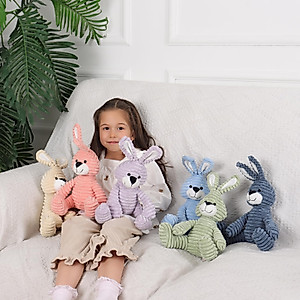 Apricot Lamb Toys Plush Corduroy Rabbit Bunny Stuffed Animal Soft Cuddly Perfect for Child （ Corduroy Bunny,8.5 Inches