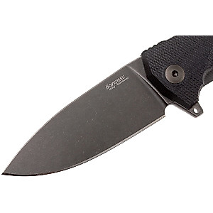 LionSTEEL KUR Folding EDC Pocket Knife, Full Sized Folder, Sleipner Steel Blade, G10 Handles – Lightweight Daily Carry Tool, Black G10 Black Blade