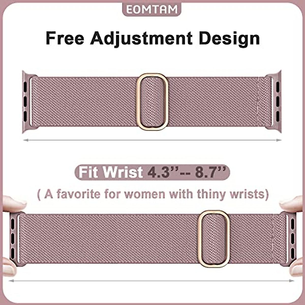 EOMTAM 5 Pack Stretchy Nylon Compatible for Apple Watch Band 38mm 40mm 41mm 42mm 44mm 45mm Women Men,Elastic Cloth Sport Wristbands Solo Loop for iWatch Series 8 7 6 SE 5 4 3(38,Green)