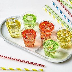 JOLLY CHEF 300 Pack 2 oz Plastic Shot Glasses,2 oz Clear Disposable Plastic Cups Heavy-duty Party Glasses, Disposable Cups for Wedding, Thanksgiving, Christmas, Halloween Party