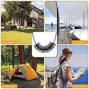 Sihuuu Portable Travel Clothesline Adjustable Elastic Travel Camping Retractable Clothes line with 12 PCS Clips for Travel Outdoor Indoor