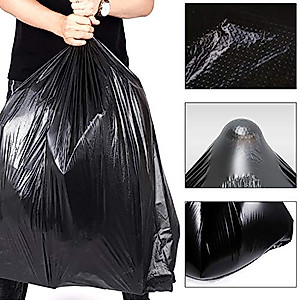 65 Gallon Trash Bags,25 Pack Extra-large Black Heavy Duty Trash Can Liners,Trash bags Garbage Bags for Indoor and Outdoor Use