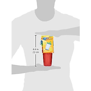 The First Years Take & Toss Spill Proof Sippy Cups - Reusable Toddler Cups - Rainbow - Kids Cups and Snap On Lids for Ages 9 Months and Up - 4 Count