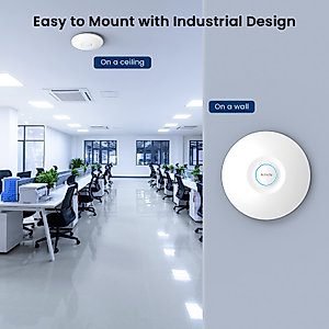 Tenda WiFi 6 AX3000 Dual Band Gigabit Long-Range Ceiling Mount Access Point(I29)|Coverage 5400 sq.ft|PoE+ Powered|Surport IEEE 802.11ax Wave 2, OFDMA, Seamless Roaming, MU-MIMO|White