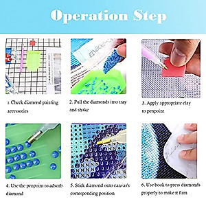 5D Diamond Painting Kits Christmas Angel Stained Glass DIY Diamond Full Round Drill Diamond Art Painting for Adults with Accessories for Home Wall Decor 30x30cm/11.8x11.8in