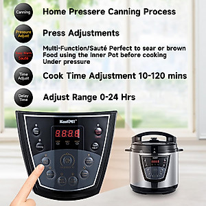 ICOOKPOT 9 in 1 Electric Pressure Cooker,Slow Cook,Rice/Grain Cooker,Steamer,With Non-Stick Coating Inner Pot,Stainless Steel,6 Quart