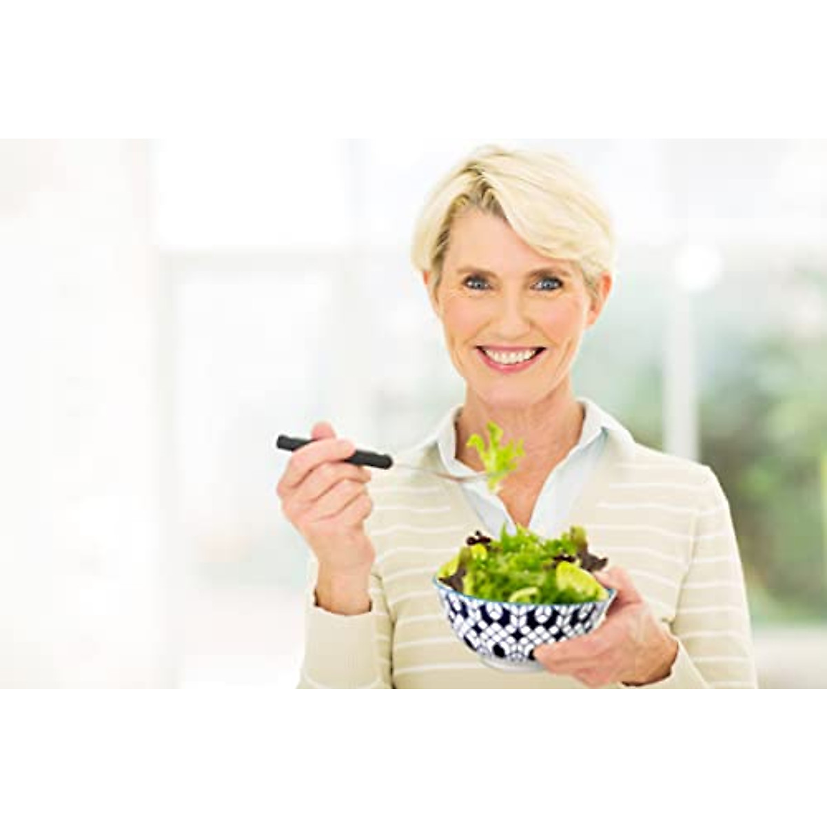 Annovero Cereal Bowls - Set of 6 Dinnerware for Ice Cream, Fruit, Ramen, Cereal, Soup, Colorful Stoneware Dishes for Kitchen, Microwave and Oven Safe, 6.25 Inch Diameter