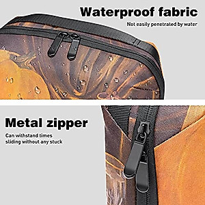 Travel Cord Organizer, Tech Organizer, Electronics Organizer, Cable Organizer Bag, Thanksgiving Fall Pumpkin Fruit