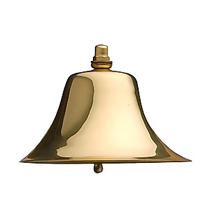 Bevin Bells Yacht Bell – Solid Brass 8" Fog Bell | Ship Bell | Boat Bell | Wonderful Tone with a Loud and Long Ring | Hanging Bell | Highly Polished and Lacquered | Made of Solid Brass | Made in USA