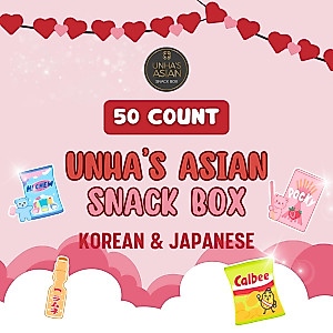 Japanese Snack and Korean Snack Box - Japanese & Korean Candy, Cookies, Crackers, Gummy, Chips, Sampler Assortment Mix Gum Jelly Treats for Kids Children College Students Adult