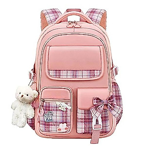 XINWLL Backpack for Girls, 15.6 Inch Laptop School Bag Kids Kindergarten Elementary College Backpacks Large Bookbags for Teen Girls Women Students Casual Travel Daypacks