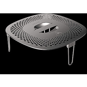 Philips Kitchen Appliances Snack Master Accessory Kit for Philips Airfryer XXL Models, with Snack Cover and Silicone Tongs, Dishwasher Safe Parts for Easy Cleaning, Foldable Legs, Silver (HD9954/01)