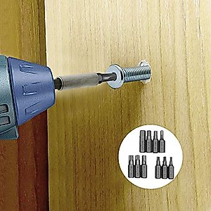 34 PCS Screwdriver Bit Set with Bit Extension Holder, FineGood Security Screwdriver Bits Solid Drill Bit Set Screwdriver Drilling Bits Tool