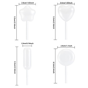 250PCS 4ml Cupcakes Pipettes, Food Grade Plastic Disposable Pipettes, Suitable for Chocolate or Strawberries Cupcakes, Ice Cream, Waffles, Chocolate Dessert
