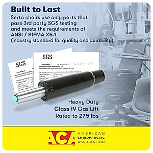 Serta Ashland Home Office Desk Chair with Button Tufted Mid-Back, Memory Foam Cushion and Padded Arms, Mid Century Modern Vanity Armchair with Wheels for Bedroom, Chrome Metal Base, Blue