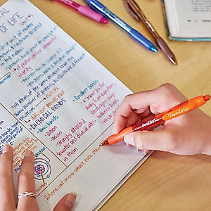 Paper Mate 1960662 Profile Ballpoint Retractable Pen, Assorted Ink, Bold, 8/Set