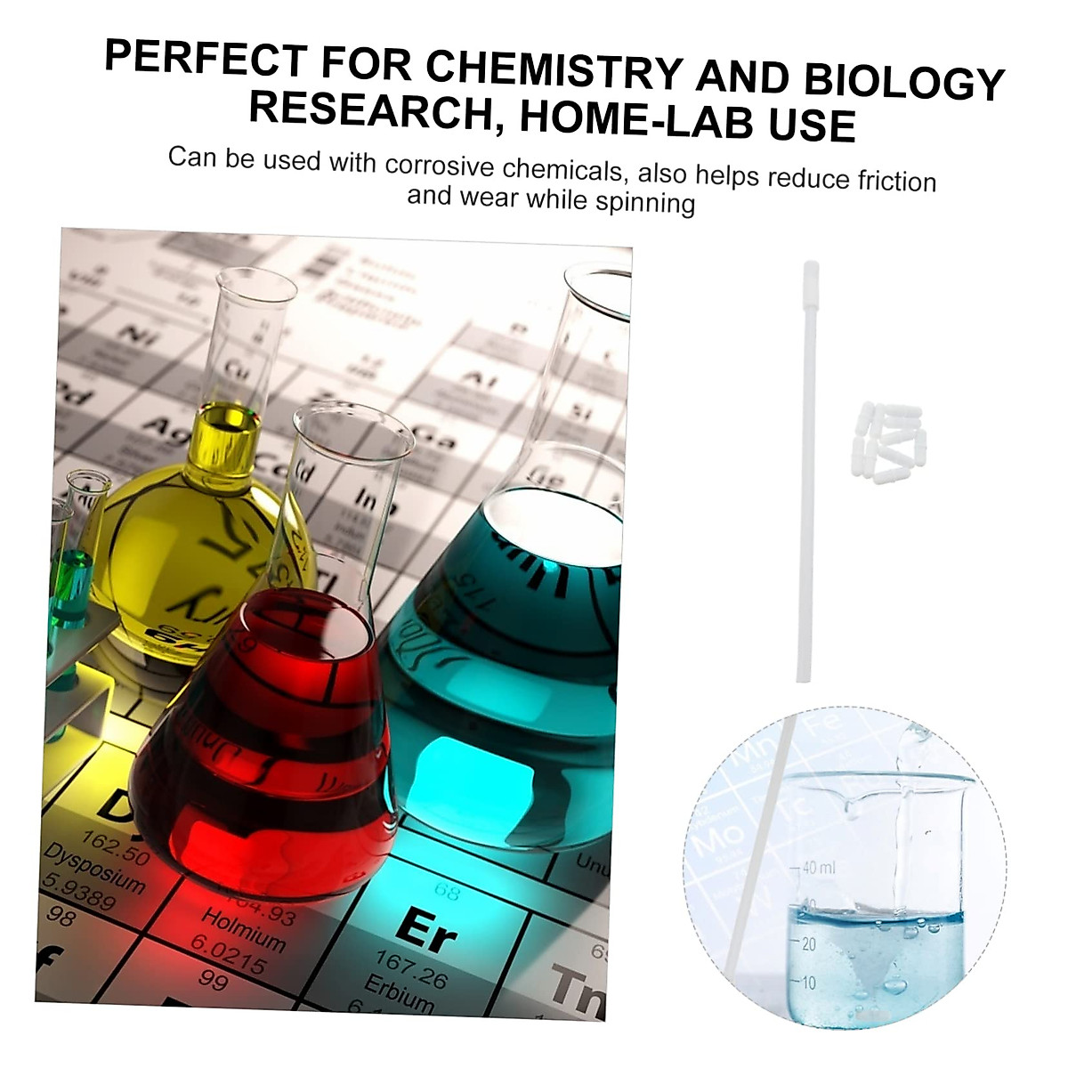 PLAFOPE Magnetic Stirrer Rods for Lab Use Stirring Bars with Magnetic Stirrer Rod for Mixing Liquids