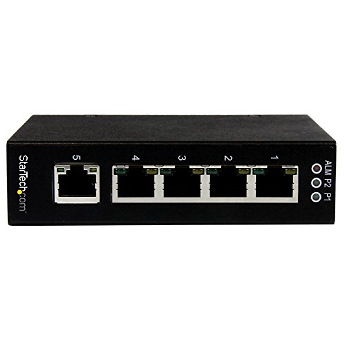 StarTech.com 5 Port Unmanaged Industrial Gigabit Ethernet Switch - DIN Rail / Wall-Mountable Network Switch - Rugged IP30 Gigabit Switch , TAA (IES51000)