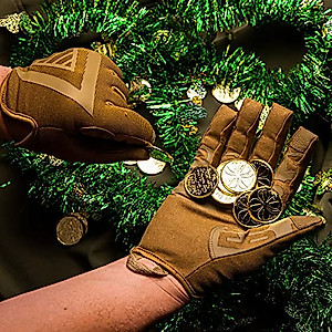 Glove Station The Impulse - Tactical Shooting Gloves for men with Touchscreen Compatibility, Lightweight Design and Outstanding Grip for Outdoor, Sports, Motorcycle and Work - Green, Medium Size