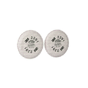 3M P100 Advanced Respirator Filter 2291, 1 Pair, Helps Protect Against Oil and Non-Oil Based Particulates, Mining, Shipbuilding, Abatement, Utilities