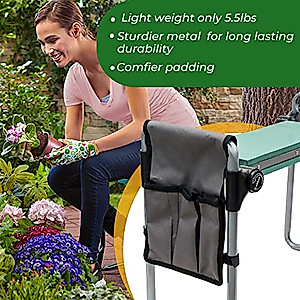 H&GT Upgraded 2022 Garden Kneeler and Seat | Gardening Stool and Kneeler for Seniors to Prevent Knee & Back Pain, Gardening Gifts for Grandparents, Mom & Dad | Holds Up to 330lbs