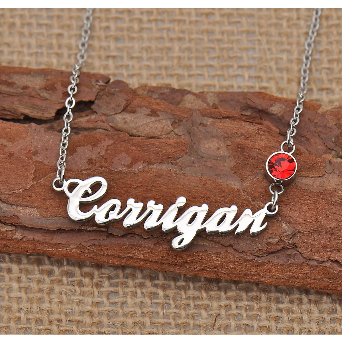 GR859C Custom Made Birthstone Name Necklace for Mom for Her Torin