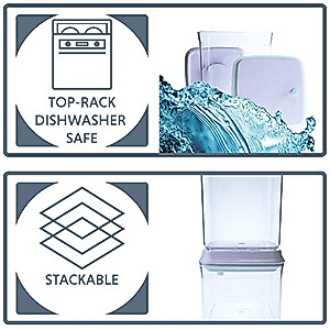 iChewie - BopTop (1pc - 1500ml) Airtight Food Storage Container – Mechanical Silicone Seal Canister - BPA-Free - 1.5Qt