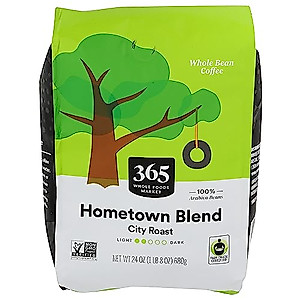 365 by Whole Foods Market, Coffee Hometown Blend Whole Bean, 24 Ounce