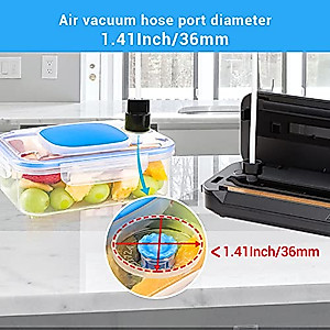 Vacuum Seal Containers Sets for Food Storage,BPA-Free, Various Sizes to Keep Food Fresher, 10oz/27oz/40oz, 6 Piece Set with Lids,3 Methods to Vacuum, Hand Pressure/Vacuum Hose(Diameter Is <1.41'')/Vacuum Pump, Good for INKBIRD VS01&VS03 Vacuum Sealer