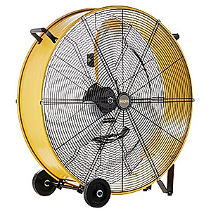 HiCFM 13000 CFM 30 inch Heavy Duty High Velocity Barrel Floor Drum Fan With Powerful 1/3HP Motor, 9ft Power Cord for Workshop, Garage, Commercial or Industrial rooms - UL Safety Listed
