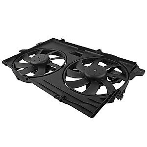 BOXI 621-392 7T4Z8C607A Dual Radiator Cooling Fan Assembly Fit for Ford Edge 2007 2008 2009 2010 2011 2012 2013 2014 2015 / for Lincoln MKX 2007-2015
