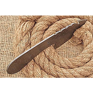 8 inches long hand forged spear point gut hook skinning knife blade, knife making supplies, Damascus steel blank blade Pocket knife with 3 Pin hole, 3.5 inches cutting edge, 4.25" scale space