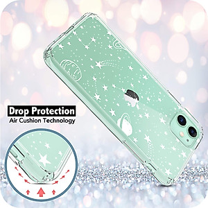 RANZ iPhone 11 Case, Anti-Scratch Shockproof Series Clear Hard PC+ TPU Bumper Protective Cover Case for iPhone 11 - Universe