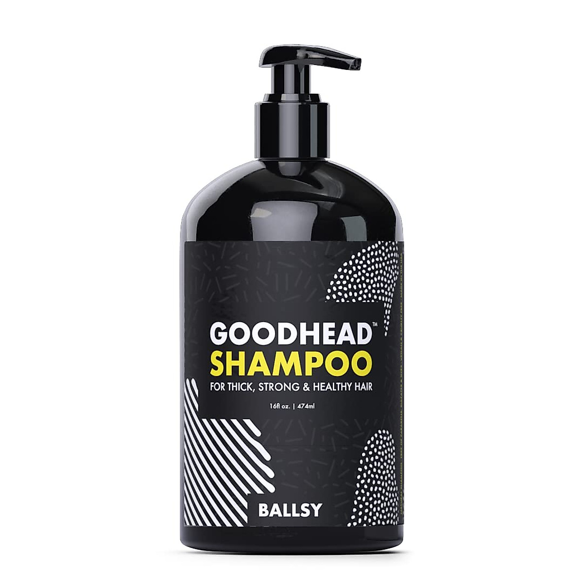 Ballsy Goodhead Shampoo, For Thick, Strong and Healthy Hair, with Tea Tree Oil, 16 Fl oz