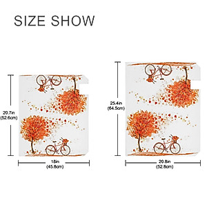 Vdsrup Maple Fall Autumn Mailbox Covers Magnetic Leaf Tree Bicycle Mailbox Cover Wraps Standard Size 18" X 20.7" Post Letter Box Cover Garden Decorations