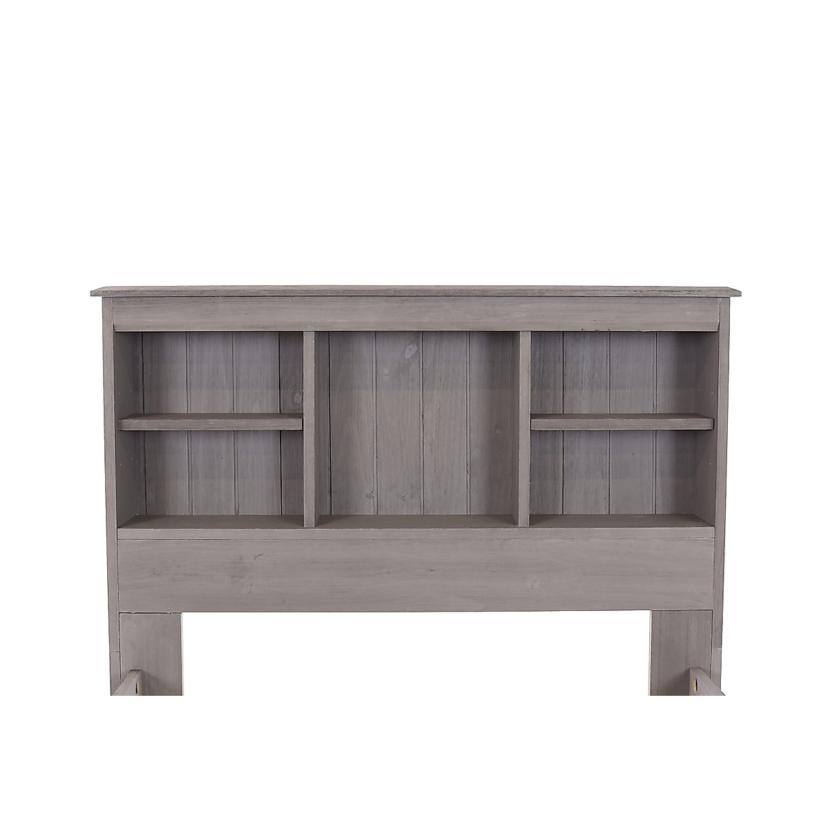 OS Home and Office Furniture Solid Pine Twin Captains Bookcase Bed with 6 Drawers in Charcoal Gray