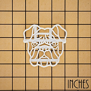English Bulldog Face cookie cutter, 1 piece - Bakerlogy